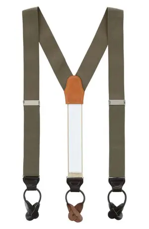 Trafalgar Trafalgar Solid Suspenders Olive Green