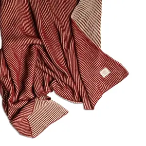 PINK LEMONADE Ribbed Throw - Marsala