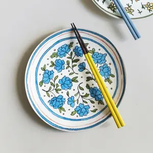 Twig New York H. Bachelor Button 8 Salad Dessert Plate - Multi