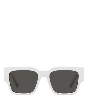 Dolce & Gabbana Square Sunglasses, 52mm - White/gray Solid