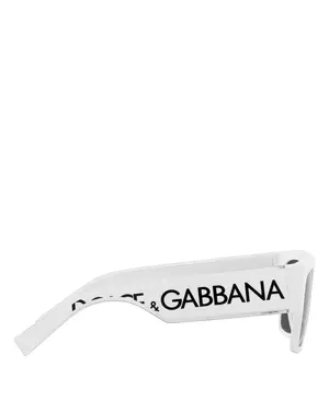 Dolce & Gabbana Square Sunglasses, 52mm - White/gray Solid