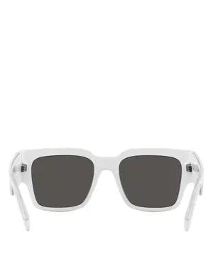 Dolce & Gabbana Square Sunglasses, 52mm - White/gray Solid