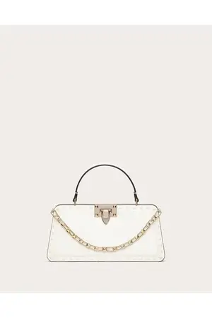 Valentino Garavani Rockstud Calfskin Handbag - Natural