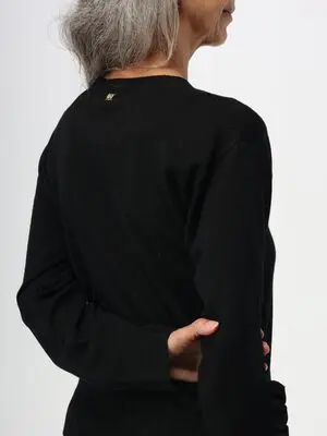 Pinko Ribbed Sleeve Sweater - Black