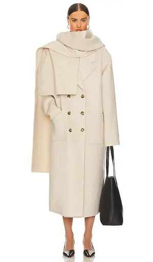 HELSA Oversized Coat With Detachable Scarf