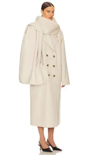 HELSA Oversized Coat With Detachable Scarf