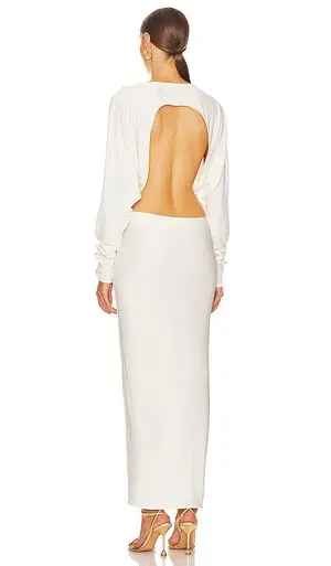 HELSA Matte Jersey Open Back Dress