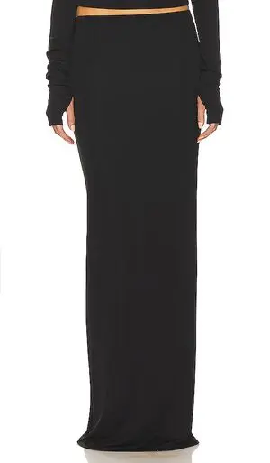 HELSA Matte Jersey Slim Skirt - Black