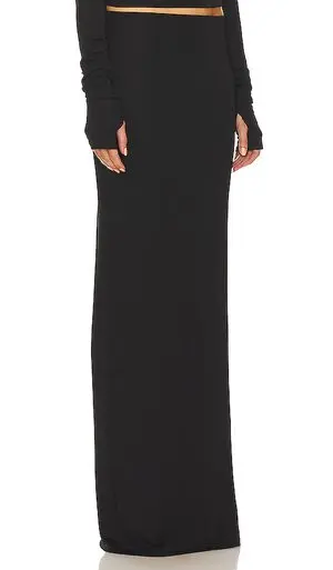 HELSA Matte Jersey Slim Skirt - Black