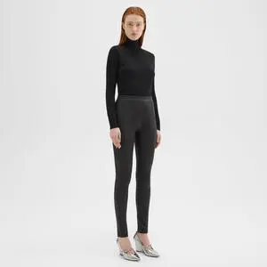 Theory High-waist Legging In Leather