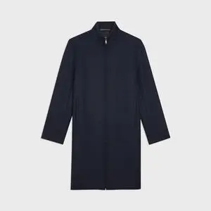 Theory Stand Collar Recycled Wool-blend Melton Coat - Baltic