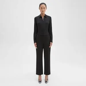 Theory Pull-on Pant In Double-knit Jersey - Black