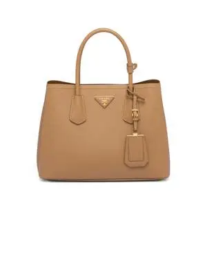 Prada Double Medium Saffiano Leather Bag - Brown