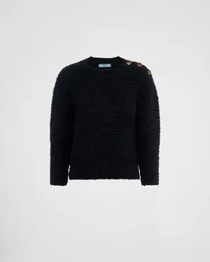 Prada Bouclé Mohair Crew-neck Sweater