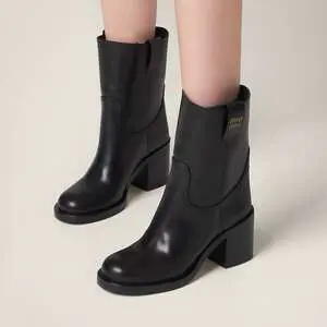 Miu Miu Leather Booties