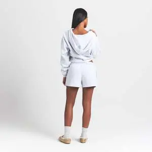 SKIMS Cotton Fleece Classic Short - Light Heather Grey