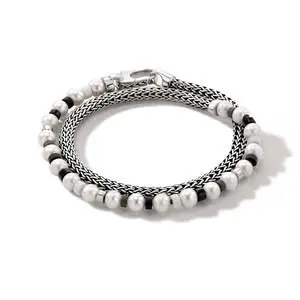 John Hardy Colorblock Wrap Pearl Bracelet
