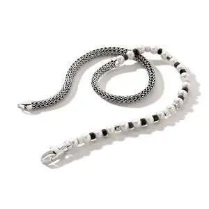 John Hardy Colorblock Wrap Pearl Bracelet