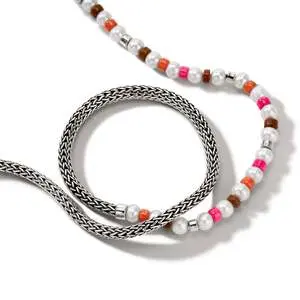 John Hardy Colorblock Pearl And Enamel Bracelet