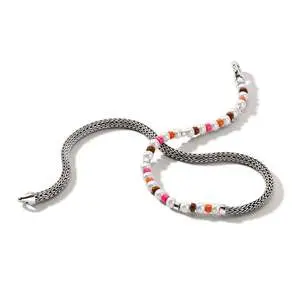 John Hardy Colorblock Pearl And Enamel Bracelet