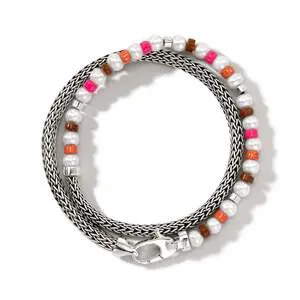 John Hardy Colorblock Pearl And Enamel Bracelet
