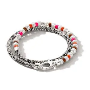 John Hardy Colorblock Pearl And Enamel Bracelet