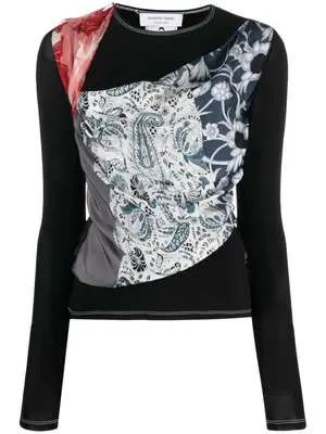 MARINE SERRE Layered Long-sleeve T-shirt