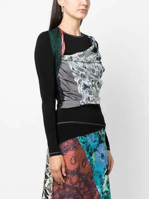 MARINE SERRE Layered Long-sleeve T-shirt
