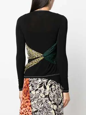 MARINE SERRE Layered Long-sleeve T-shirt