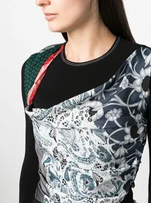 MARINE SERRE Layered Long-sleeve T-shirt