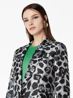 Giorgio Armani Leopard-print Single-breasted Blazer