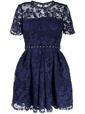 SELF-PORTRAIT Guipure Lace Embellished Dress