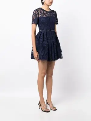 SELF-PORTRAIT Guipure Lace Embellished Dress