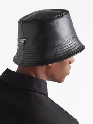 Prada Leather Bucket Hat