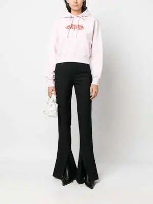 AMBUSH Cropped Cotton Hoodie - Pink