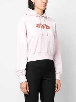 AMBUSH Cropped Cotton Hoodie - Pink