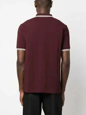 Fred Perry Logo-embroidered Cotton Polo Shirt - Red