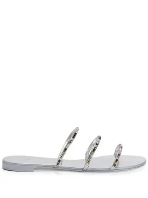 GIUSEPPE ZANOTTI Rhinestone-embellished Sandals - Silver