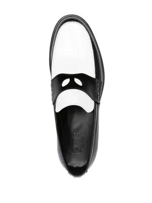 Gcds Two-tone Design Loafers - White