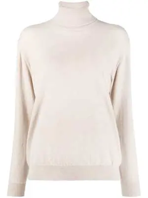 Brunello Cucinelli Roll-neck Cashmere Jumper - Neutrals