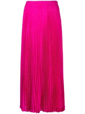 Valentino Garavani Pleated Midi Skirt - Pink