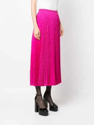 Valentino Garavani Pleated Midi Skirt - Pink