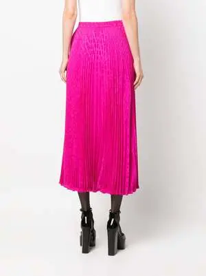 Valentino Garavani Pleated Midi Skirt - Pink