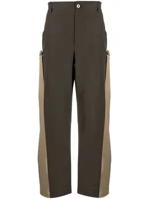 FENG CHEN WANG Two-tone Straight-leg Trousers