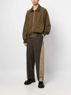FENG CHEN WANG Two-tone Straight-leg Trousers