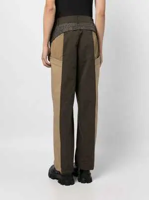 FENG CHEN WANG Two-tone Straight-leg Trousers