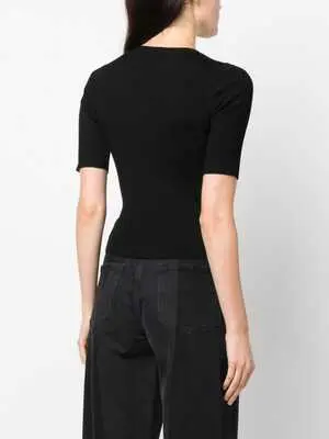 Pinko Intarsia-knit Top - Black