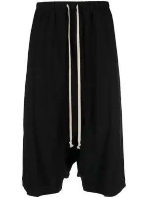 Rick Owens Drop-crotch Drawstring Shorts - Black