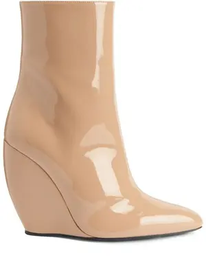 GIUSEPPE ZANOTTI 105mm Tylde Wedge Boots - Neutrals