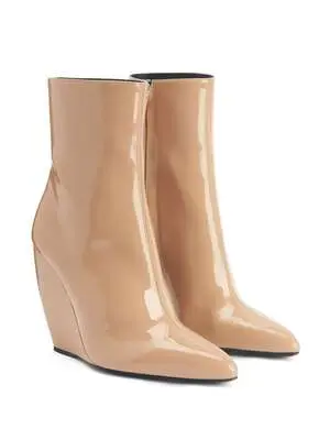 GIUSEPPE ZANOTTI 105mm Tylde Wedge Boots - Neutrals